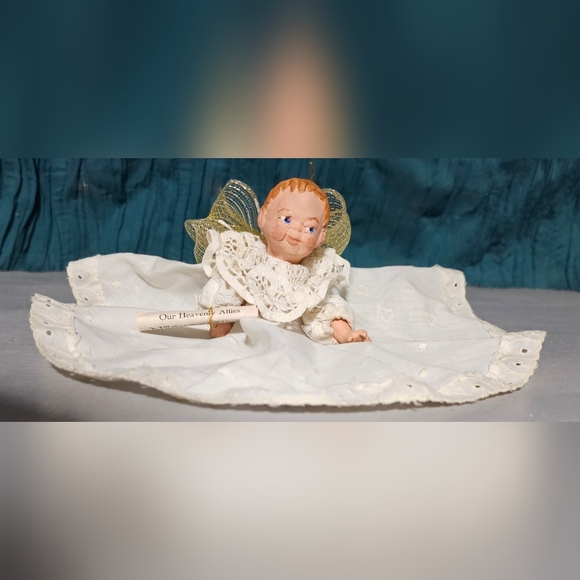Handmade | Holiday | Rare Vintage Handcrafted Clay Headface Angel Baby ...